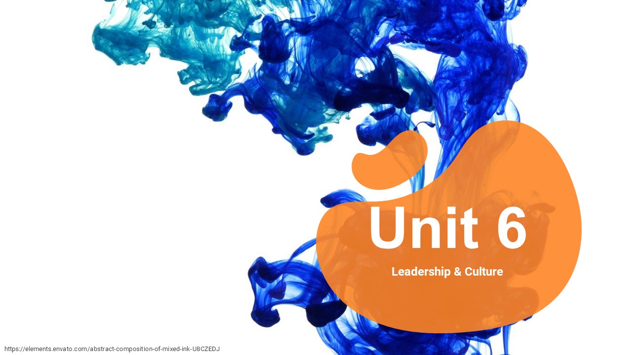 Unit 6: Leadership & Culture: Leadership & Culture